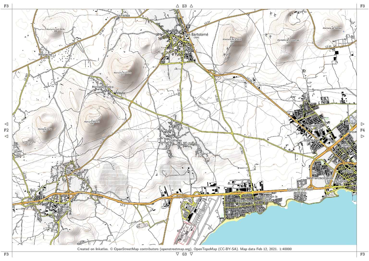 Lanzarote: PDF hiking map as download (1: 40.000) | WandernDeluxe