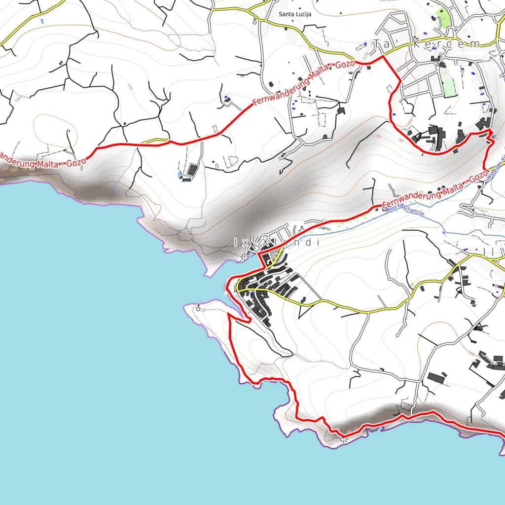 Malta and Gozo: PDF hiking map for download (1: 25.000) WandernDeluxe