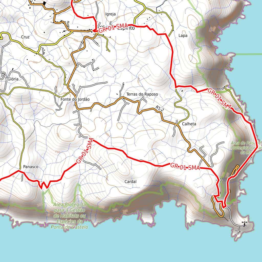 Santa Maria (Azores): PDF hiking map for download (1: 33.000 ...